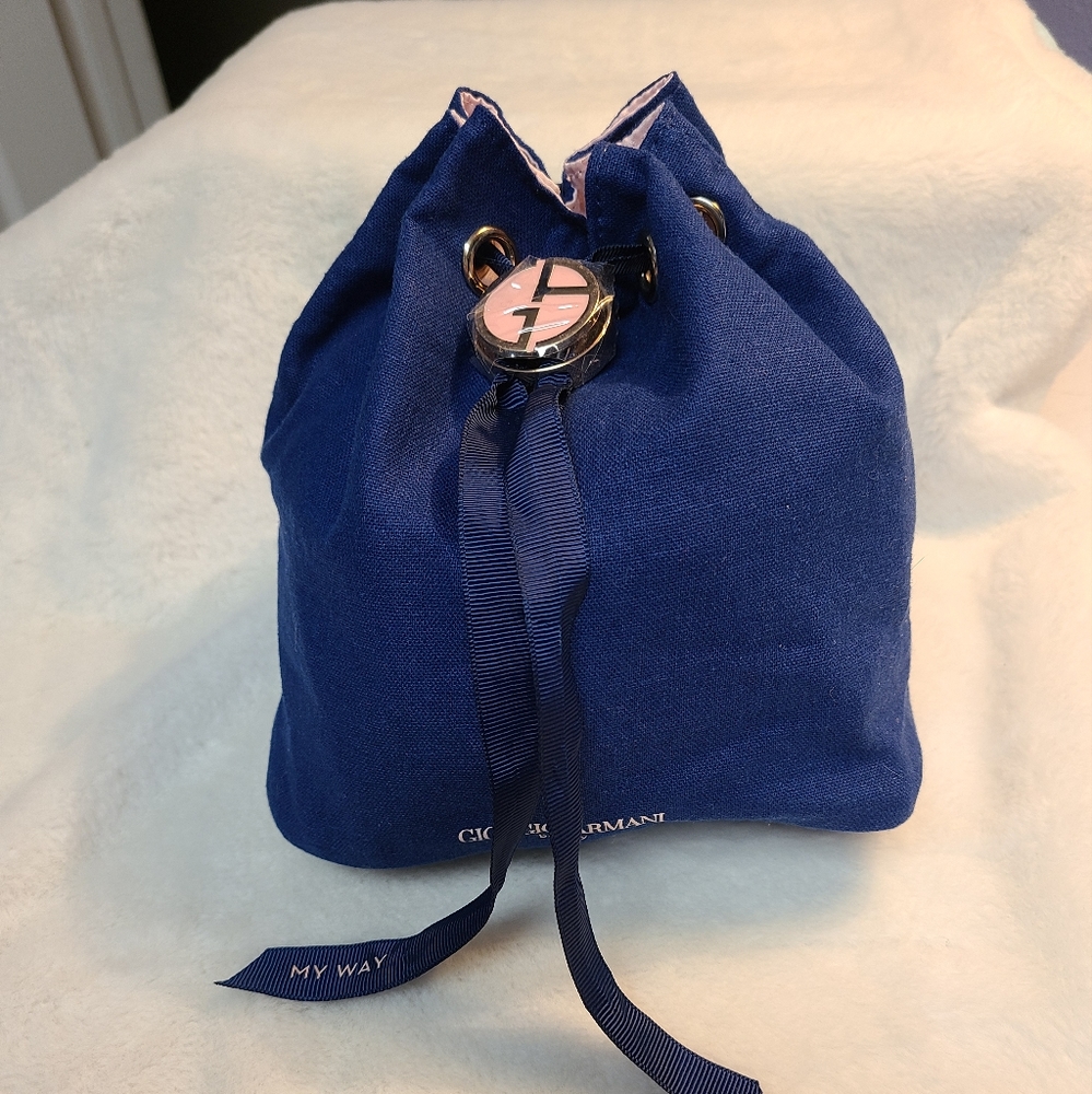 Vintage Georgio Armani "My Way" Pull String Cosmetic … - Gem